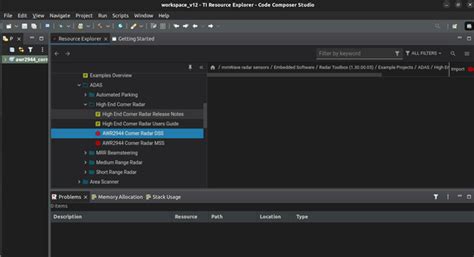 Codecomposer Issue With Ccs High End Corner Radar Awr2944 Project Import Sensors Forum