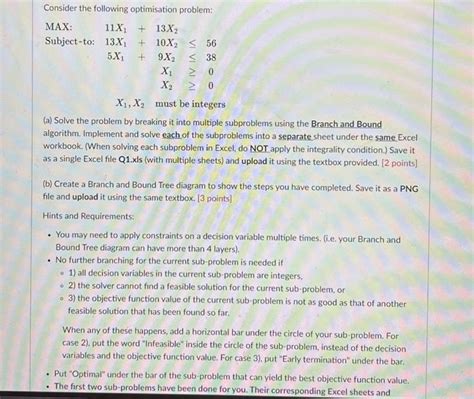 Solved Consider The Following Optimisation Problem MAX Chegg Com