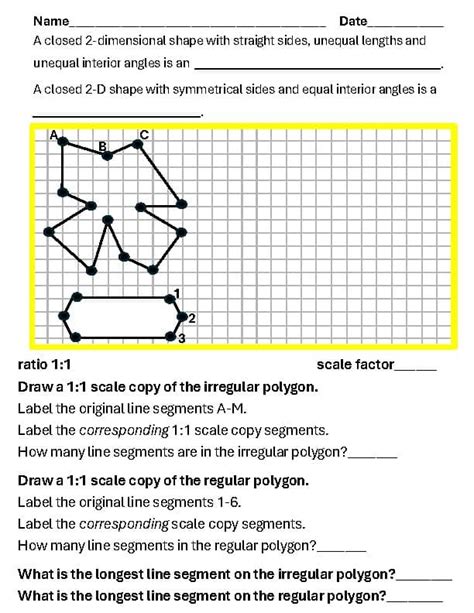 Math Polygons Irregular Polygons Corresponding Segments Line Of