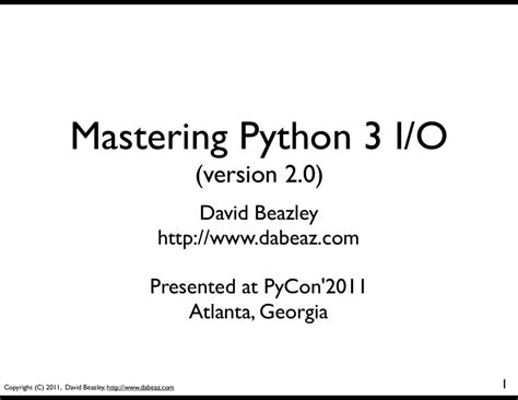 mastering python 3 i o speaker deck