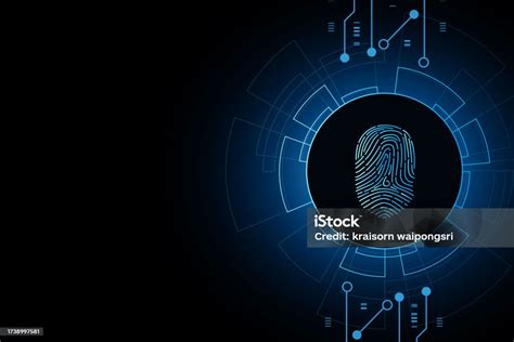Scan Fingerprint Cyber Security And Password Control Through Fingerprints Access With Biometrics