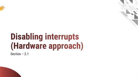 42 Disabling Interrupts Hardware Approach Os Youtube