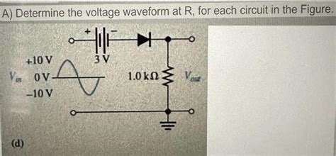 Solved A Determine The Voltage Waveform At R For Each Chegg