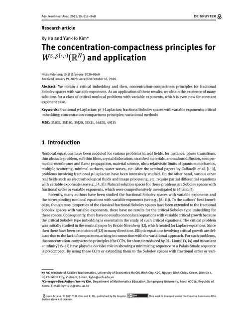 Pdf The Concentration Compactness Principles For W S P · · R N And Application
