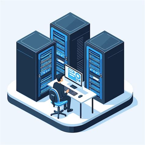 Premium Vector Vector Computer And Server Isometric Illustration Icon
