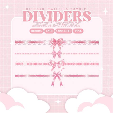 Pink Ribbon Headers Dividers Made For Discord Twitch Tumblr