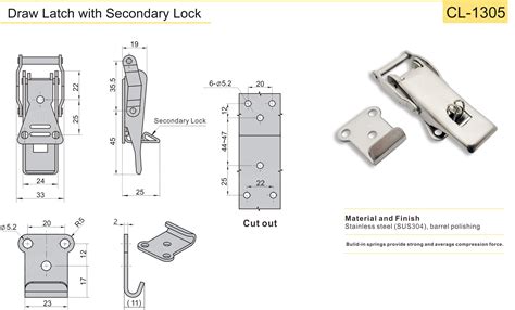Draw Latch With Secondary Lock Owach Swinghandle Lock Compression Latch Cam Latch Panel