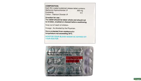 Buy Gluconorm Sr 500mg 15 Tablets Online At Best Prices Wellness Forever