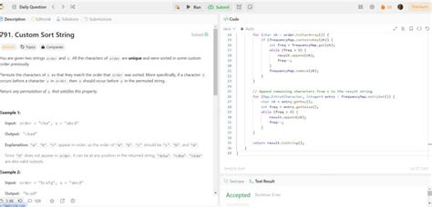 Nisha Rajput On Linkedin Day 59100 Problem Custom Sort String Problem Faced While Executing