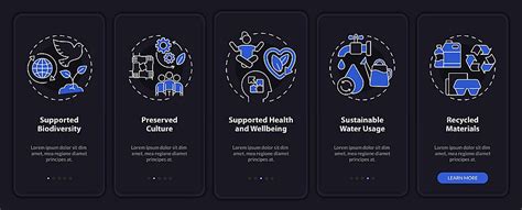 Night Mode Onboarding Mobile App Screen For Building A Circular Economy Vector Form Task App