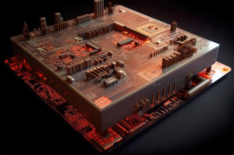 Brain Computer Interface Chip And Circuit Board Stock Illustration Illustration Of Generative