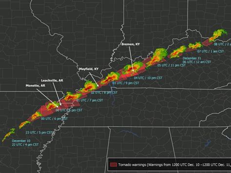 Kentucky Tornado Map Shows Path Of Possible ‘longest Single Track Twister Wreaking Havoc The