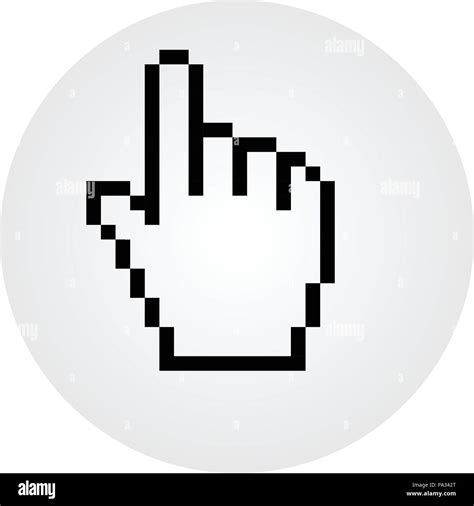 Classic Pixel Mouse Hand Cursor Icon Stock Vector Image And Art Alamy