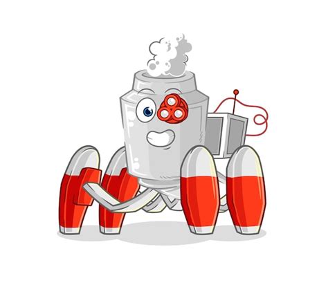 Premium Vector Exhaust Future Robot Vector Cartoon Character