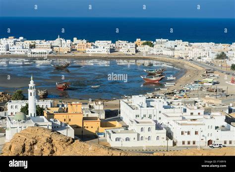 Sultanate Of Oman Gouvernorate Of Ash Sharqiyah The Port Of Sur Ayjah Fishing Village Stock
