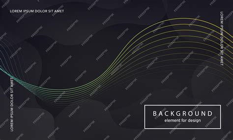 Premium Vector Abstract Background Wave Element For Design Poster Colorful Shiny Gradient Lines