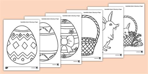 Australian Easter Colouring In Pages Teacher Made Twinkl