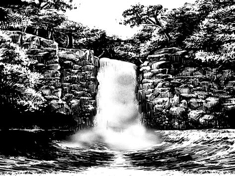 쭌 작가 아트머그 흑백선화 배경