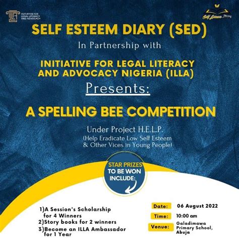 Self Esteem Diary Sed In Partnership With Initiative For Legal