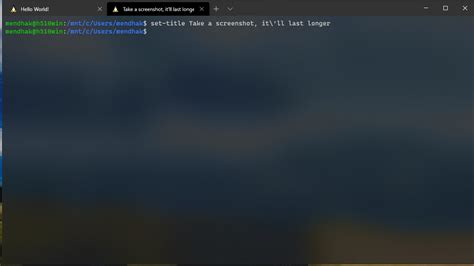 How To Set The Title Of A Tab In Terminal