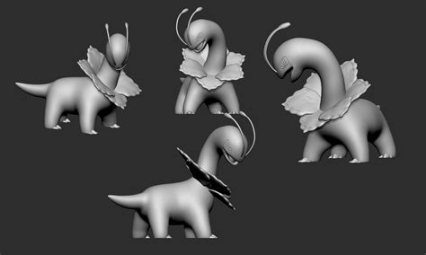 Pokemon Meganium Con 2 Poses Edream Makers