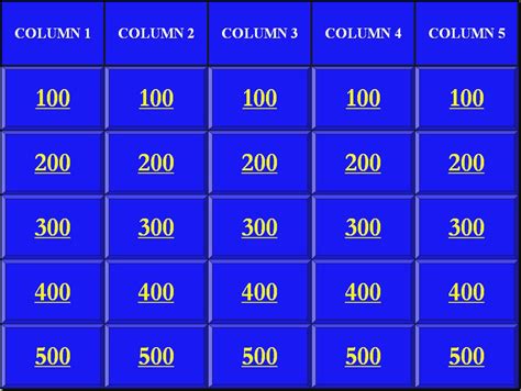 Jeopardy Template With Sound Effects Williamson