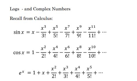 Solved Logs And Complex NumbersRecall From Chegg Com