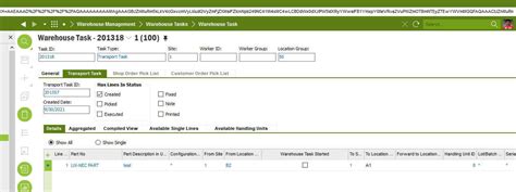 How To Create Warehouse Task From Transport Task IFS Community