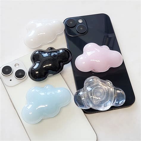 자체제작 몽실몽실 구름 레진 스마트톡 5color 맥세이프 변경 가능 커플 스마트톡 가벼운 구름톡 에이블리