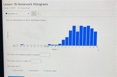 Solved Lesson B Homework Histograms Score Chegg