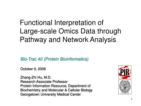 Ppt Functional Interpretation Of Large Scale Omics Data Through