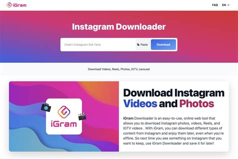 Igram：免費易用 Instagram 下載工具，快速保存相片、影片、限動和 Reels