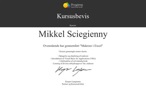 Onlinekursus Automatisering Af Dit Excel Arbejde Med Makroer
