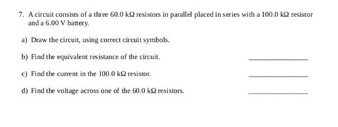 Solved A circuit consists of a three kΩ resistors in Chegg