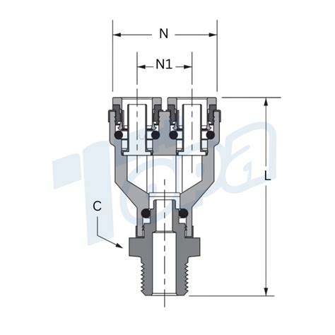 Male Y Shape Composite Ptc Connector Wholesaler Topa