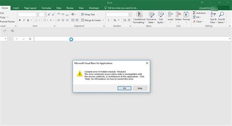 Sửa Lỗi Mới Nhất Excel Bị Lỗi Compile Error In Hidden Module