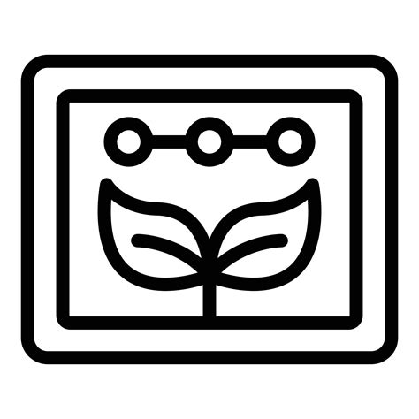 Eco Monitor Icon Outline Vector Leaf Tech 15226073 Vector Art At Vecteezy