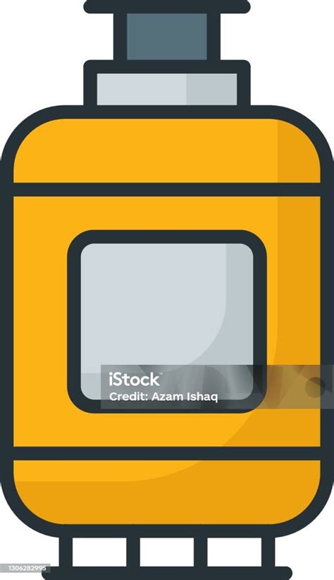 가스 실린더 개념 Ac 냉매 가스 벡터 컬러 아이콘 디자인 자동차 서비스 및 자동차 수리점 기호 로리 예비 부품 사인 자동차 정비사 재고 일러스트 0명에 대한 스톡 벡터