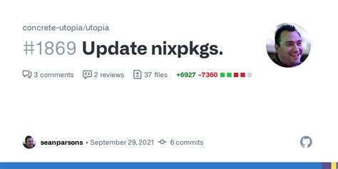 Update Nixpkgs By Seanparsons · Pull Request 1869 · Concrete Utopiautopia · Github