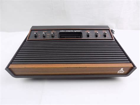 Atari 2600 Woody Console With Rapid Fire 2 Joystick And Cables Starboard Games