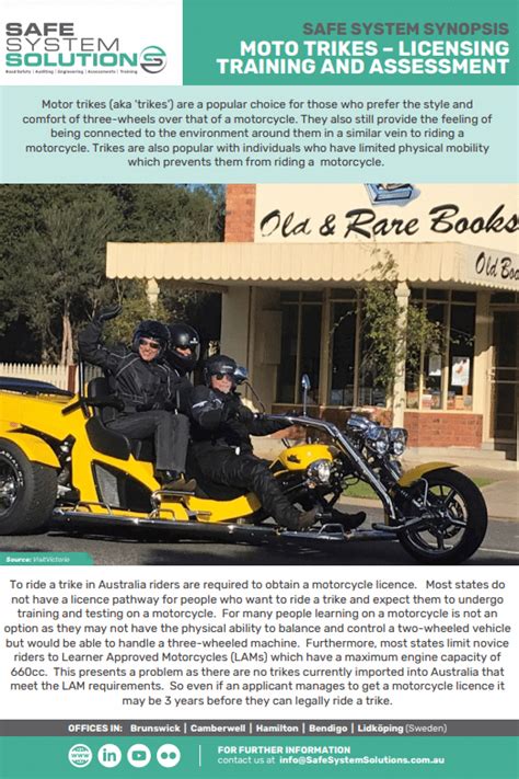 Safe System Snippet 347 Moto Trikes Safe System Solutions