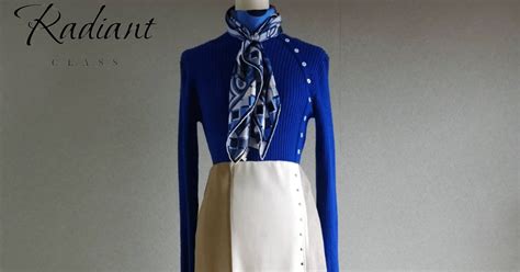 商品紹介 Blue Knit And Design Skirt（scarf Set）｜radiantclass
