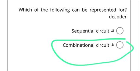 Solved Which Of The Following Can Be Represented