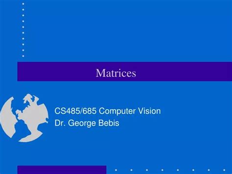 PPT Matrices PowerPoint Presentation Free Download ID 1087200
