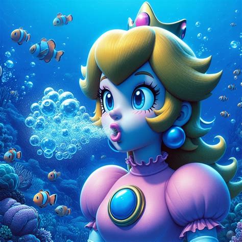 Princess Peach Underwater By Chrisgraduate27 On Deviantart
