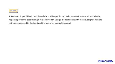 Solved A Circuit That Clamps The Input Waveform Negatively Negative