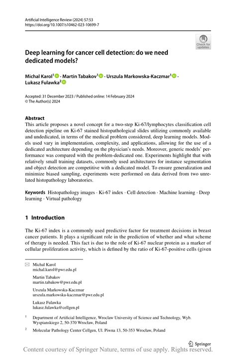 Pdf Deep Learning For Cancer Cell Detection Do We Need Dedicated Models