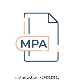 Mpa File Format Icon Mpa Extension Stock Vector Royalty Free Shutterstock