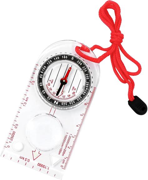 Compass Adjustable Declination Waterproof Sighting Mirror Compass