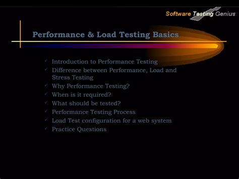 Performance And Load Testing Ppt